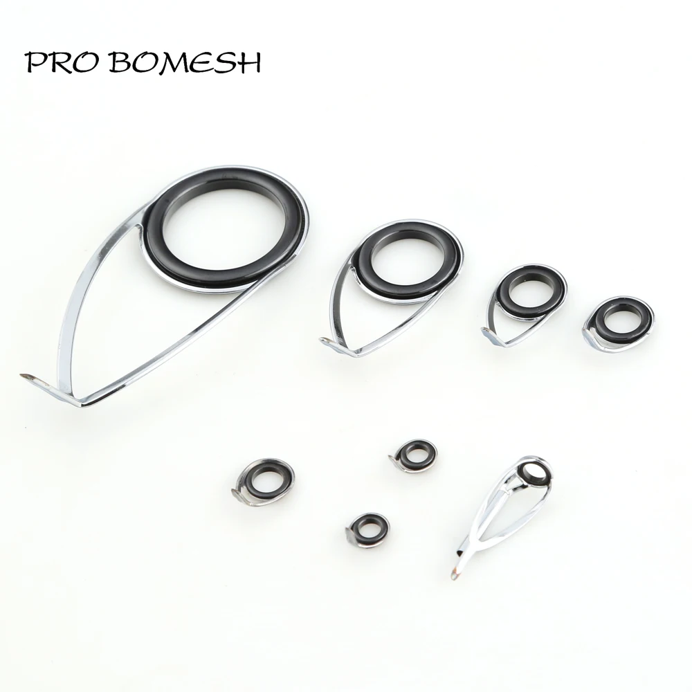 Pro Bomesh 7.7g 8pcs/Kit Spinning Fishing Rod Guide Set Kit With SIC ...