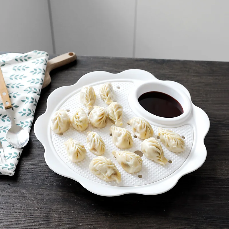 Vinegar dish double dumplings dish drain tray plate home creative ...