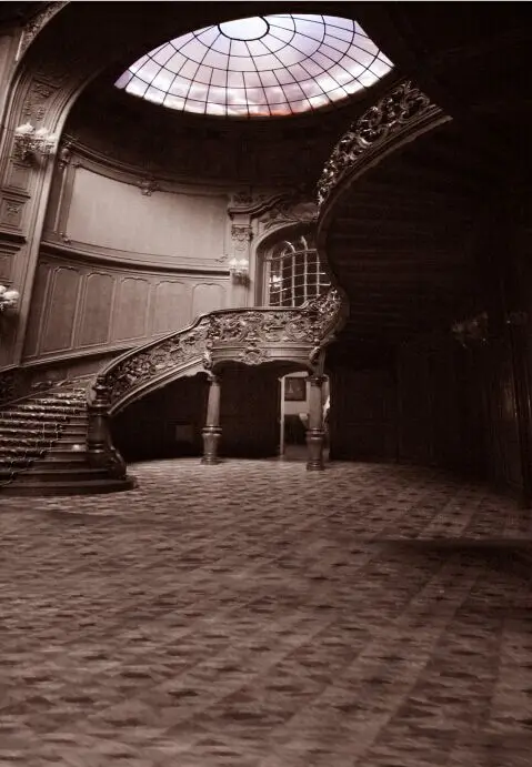 8x15FT Indoor Casino Club Suite Stairs Round House Vintage Staircase ...