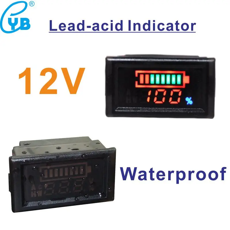 Waterproof 12v Lead Acid Battery Indicator Led Digital Battery Capacity ...