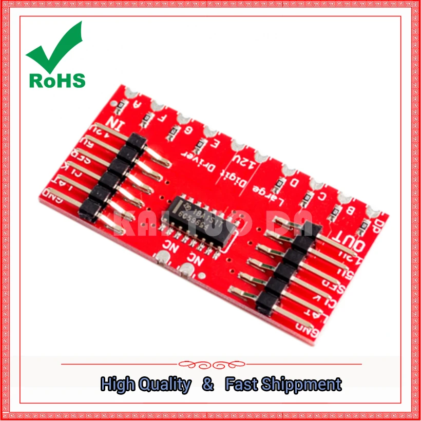 TPIC6C596 8-bit shift register 7segment displays 7-segment digital tube ...