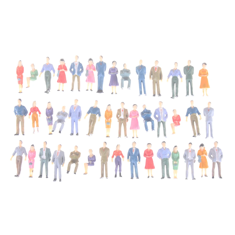 1:50 Scale Train Building People Painted Model Train Passenger People ...