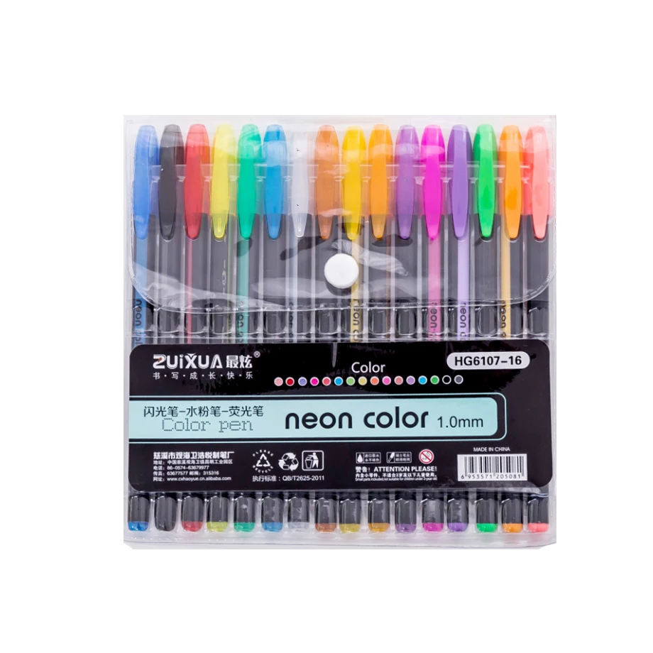 16 Color pcs highlighters neutral pen art marker 1.0mm neon colour ...