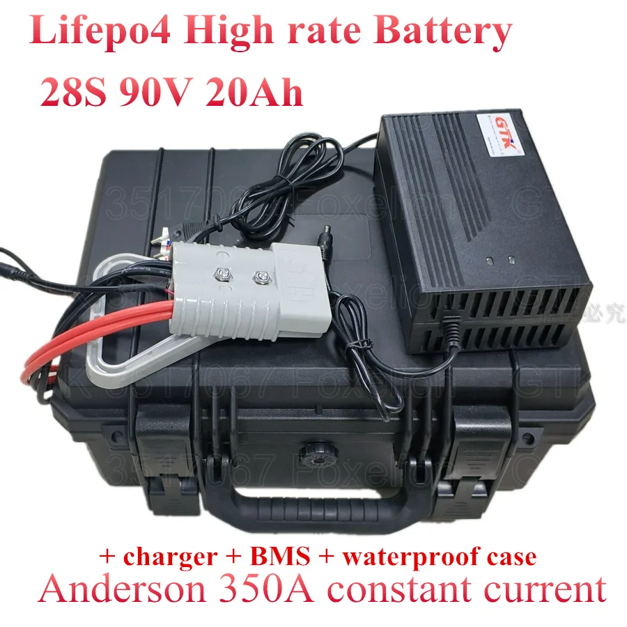 90v 20ah 28s Lifepo4 Battery 84v High Rate Cells 20c 350a 400a Bms Golf ...