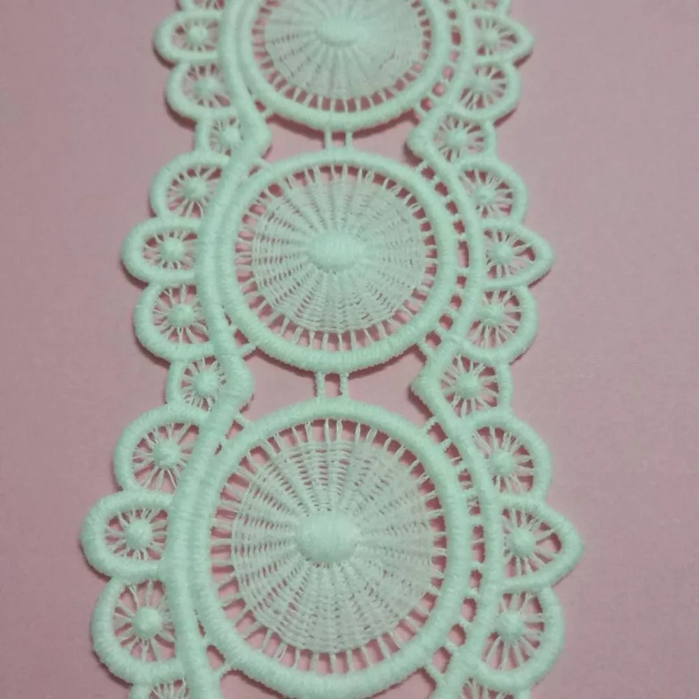 1yard Embroidery Lace Trim White Lace Embroidered Polyester 6 Cm Width ...