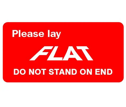 1000pcs/lot 12x6cm LAY FLAT, DO NOT STAND ON END self adhesive ...