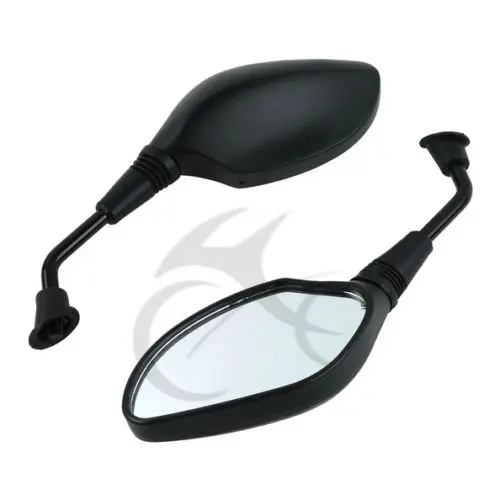 Motorcycle Universal 10mm Black Rear View Mirrors For Honda Yamaha