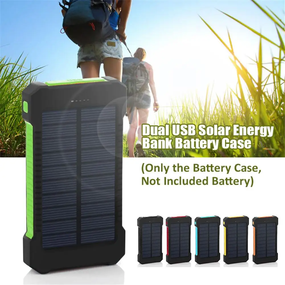 New 1000mah Dual USB Waterproof Solar Energy DIY Power Bank Case ...