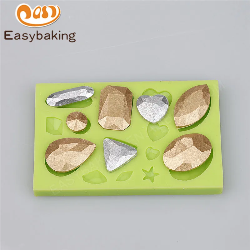 Different Shape Beautiful Diamond Silicone Mold Uesd Fondant Cake ...