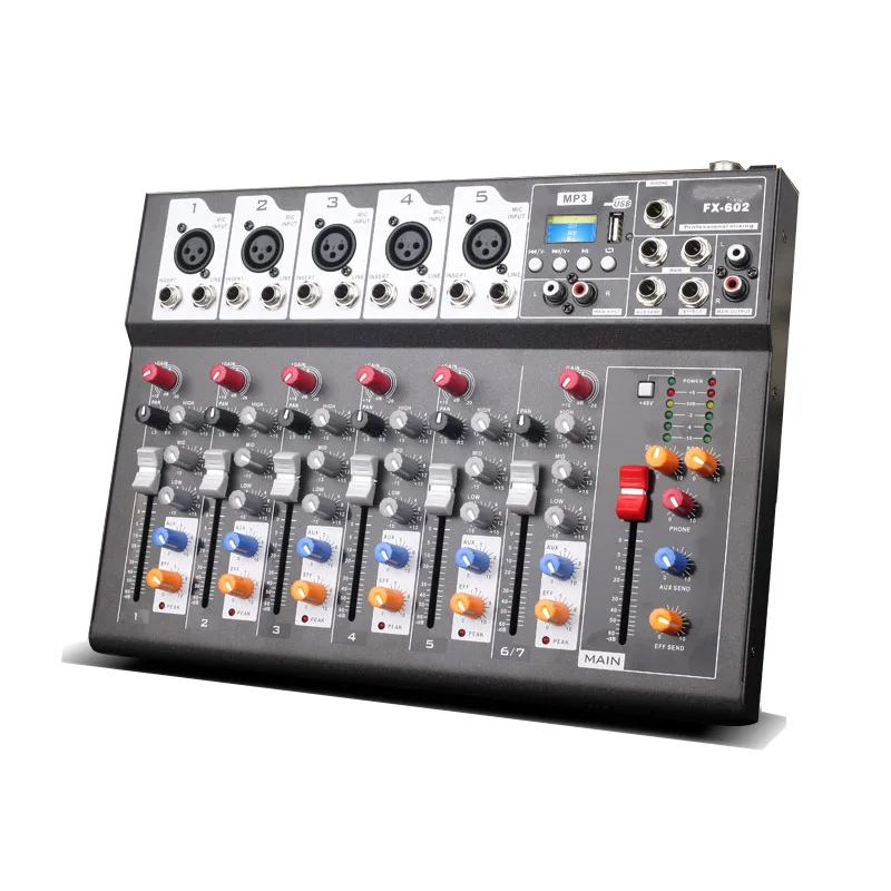 Miniconsola mezcladora de Audio F7 USB con USB, procesador de efectos ...