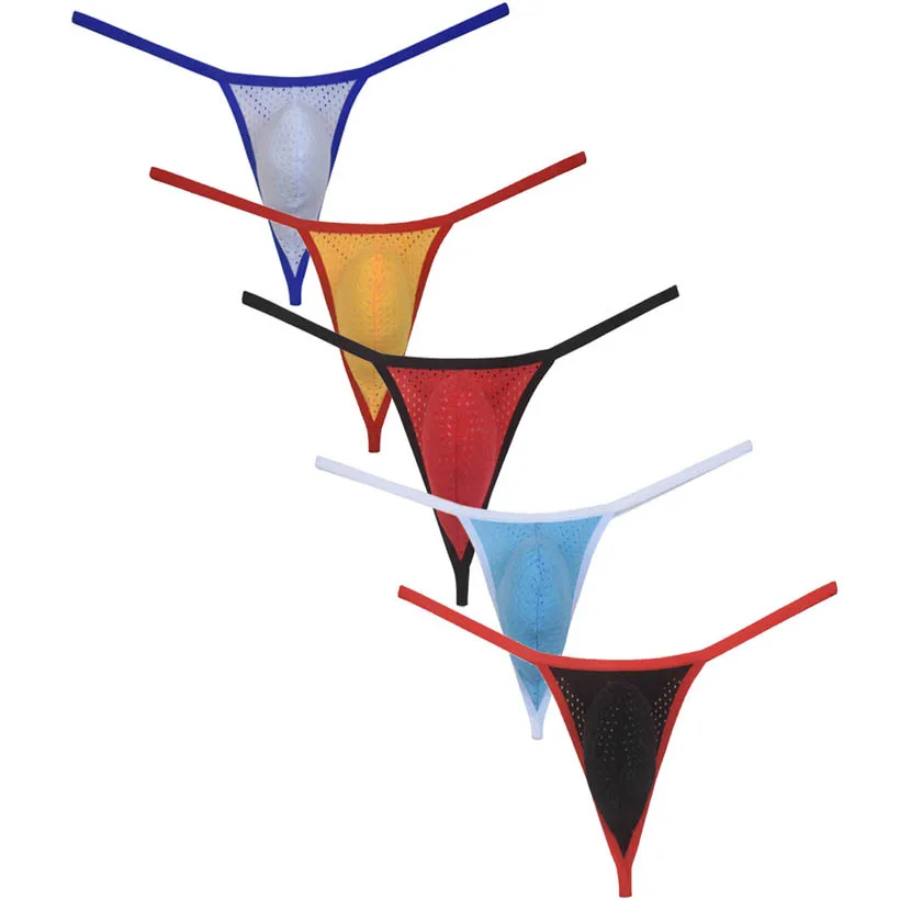 Men Bikini String Thong Eyelet Sport Tricot Underwear Guy Minimal Coverage Tanga On Aliexpress