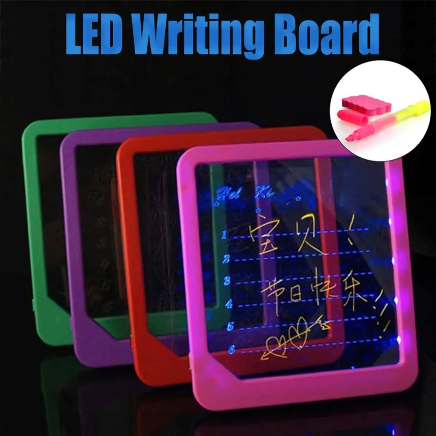 Acrylic LED Board Light Up Drawing Writing Special Puzzle Education Toy ...
