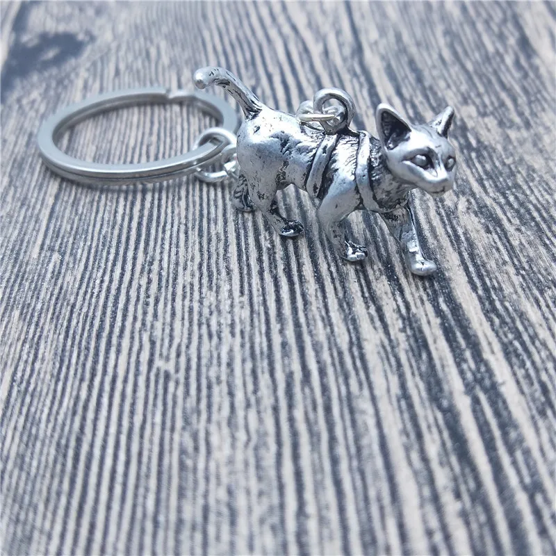 New-Cat-Key-Chains-Fashion-Pet-Cat-Jewellery-3D-Cat-Car-Keychain-Bag ...