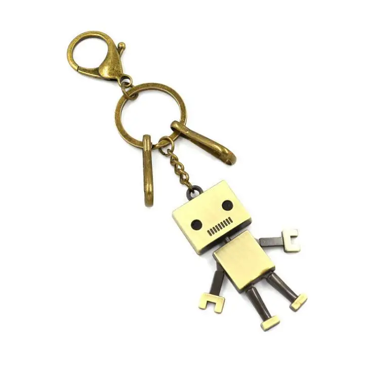 Aliexpress.com : Buy Vintage Robot Keychain Leather Copper Alloy Women ...