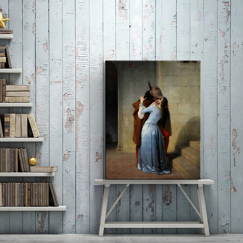 The Kiss by Francesco Hayez 1859 Printed on Canvas • CanvasPaintArt
