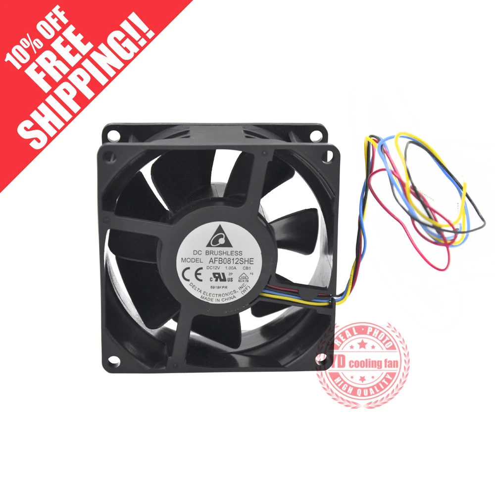 brand new DELTA AFB0812SHE 12v 8038 1A 8CM PMW Server cooling fan|cooling fan|server cooling ...