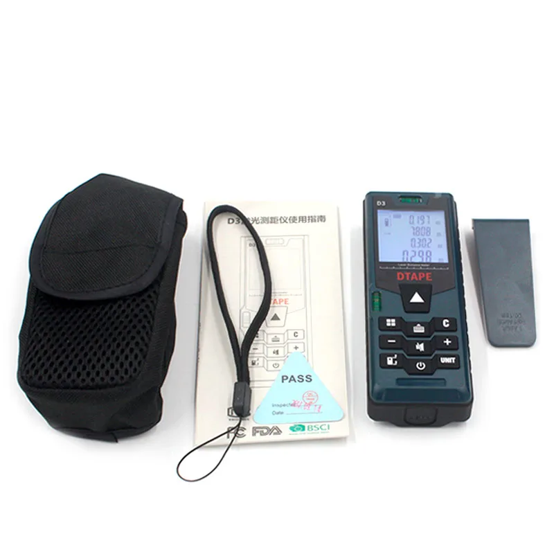 DTAPE D3 Digital Laser Distance Meter 40M Range Finder Tape Laser ...