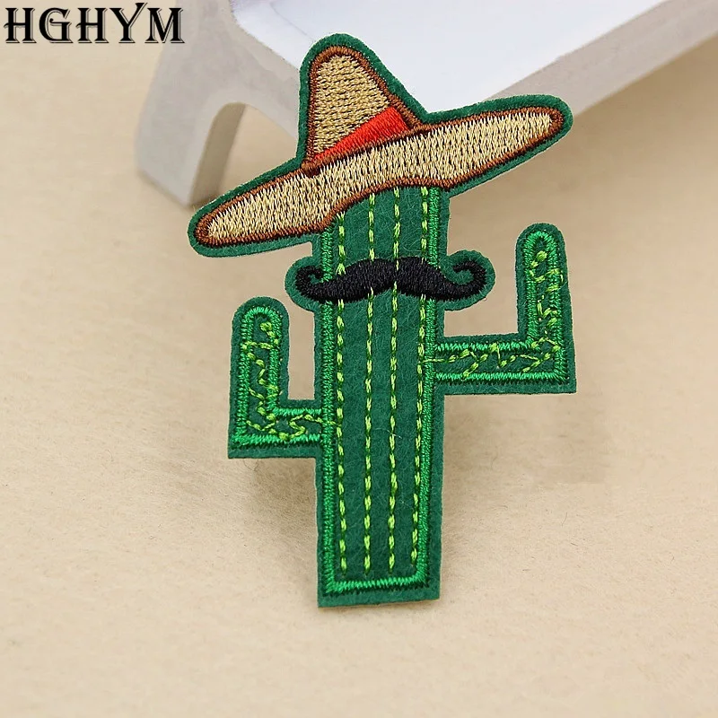 Cactus Patch Embroidered Appliqued Motif Parches Iron On Patches For