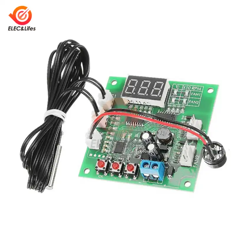 DC 12V PWM Speed Controller Fan Speed governor 4 Wire Computer ...