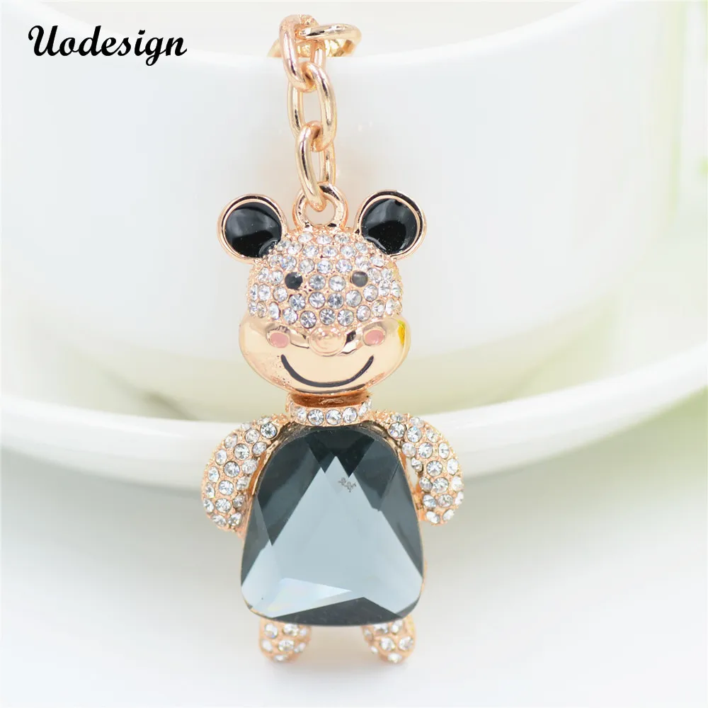 Uodesign metal bear keychains lovely zinc alloy animal teddy key chain ...