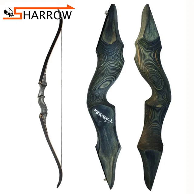 30 60bls 60 Inch Archery Black Hunter Recurve Bow LH/RH Glassfiber ...