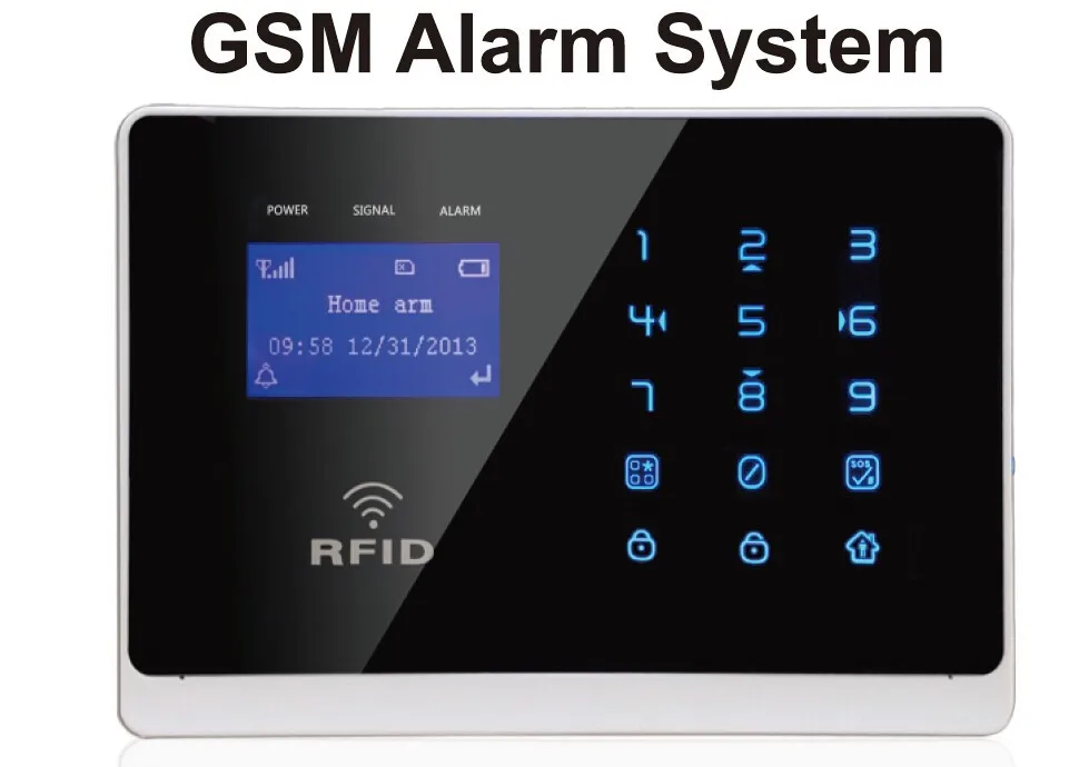 New Wireless RFID Alarm System M2FX GSM Home Automation with LCD ...