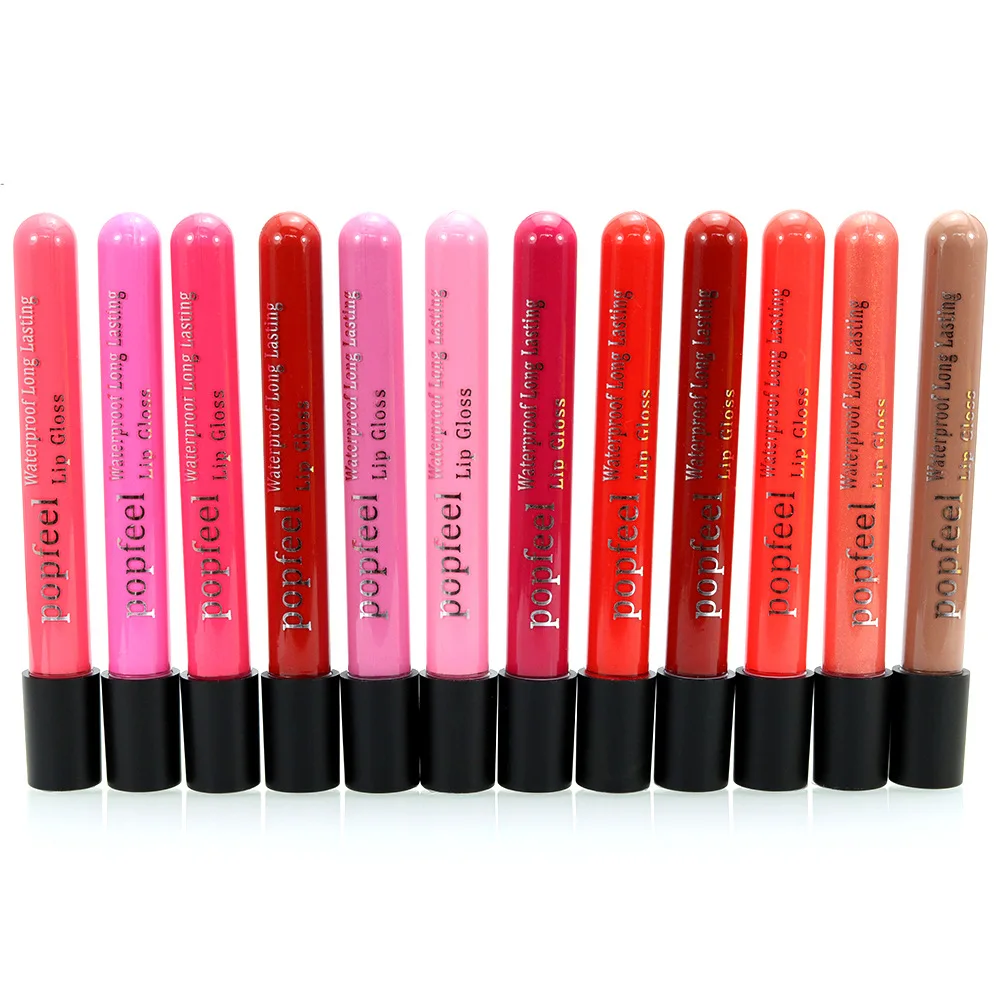 12 Color Liquid lipstick lip gloss Long Lasting Nude Velvet Lip Cream ...