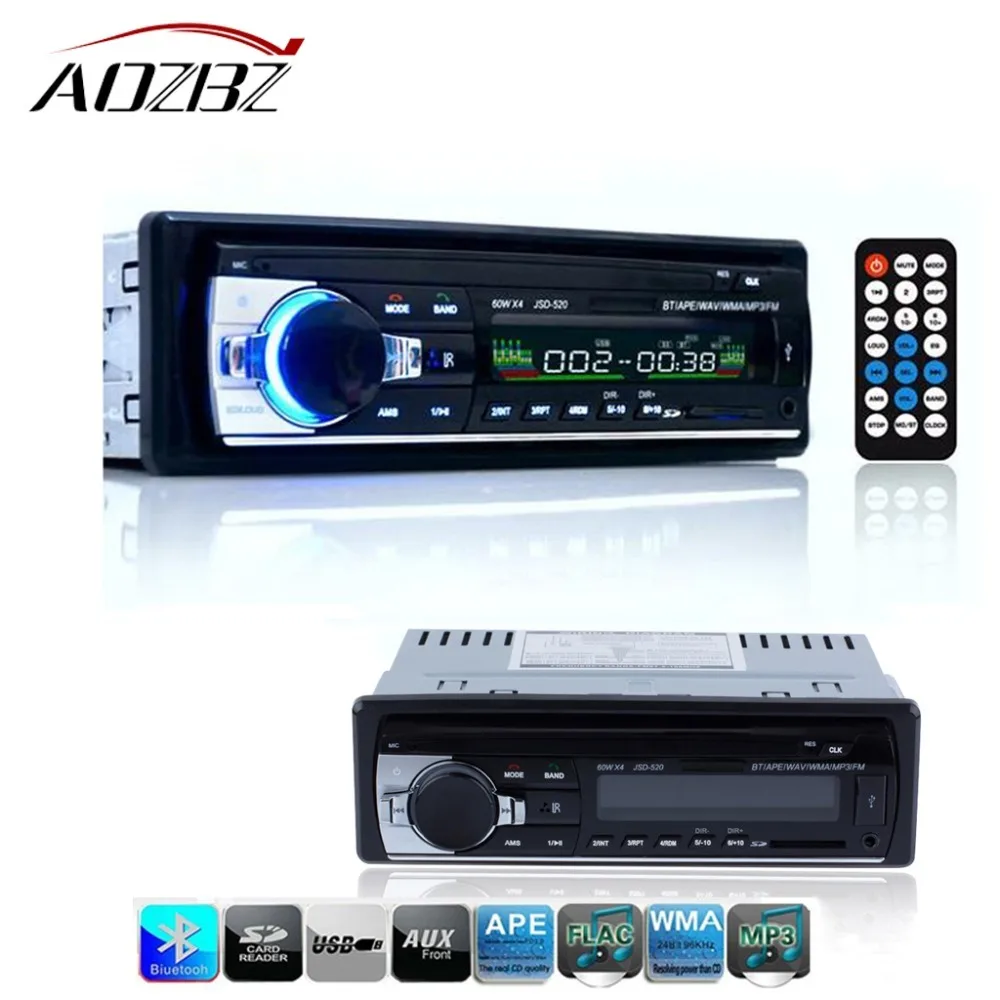 AOZBZ Car Radio Stereo Player Digital Bluetooth Car MP3 Player 60Wx4 FM ...