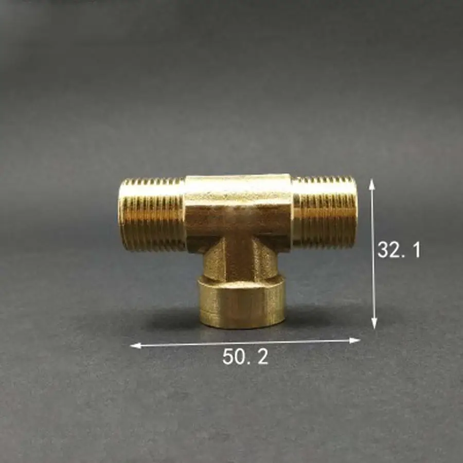 Brass Splitter Tee 3 Way Pipe Fitting Male Female Male DN10 3/8" BSP ...