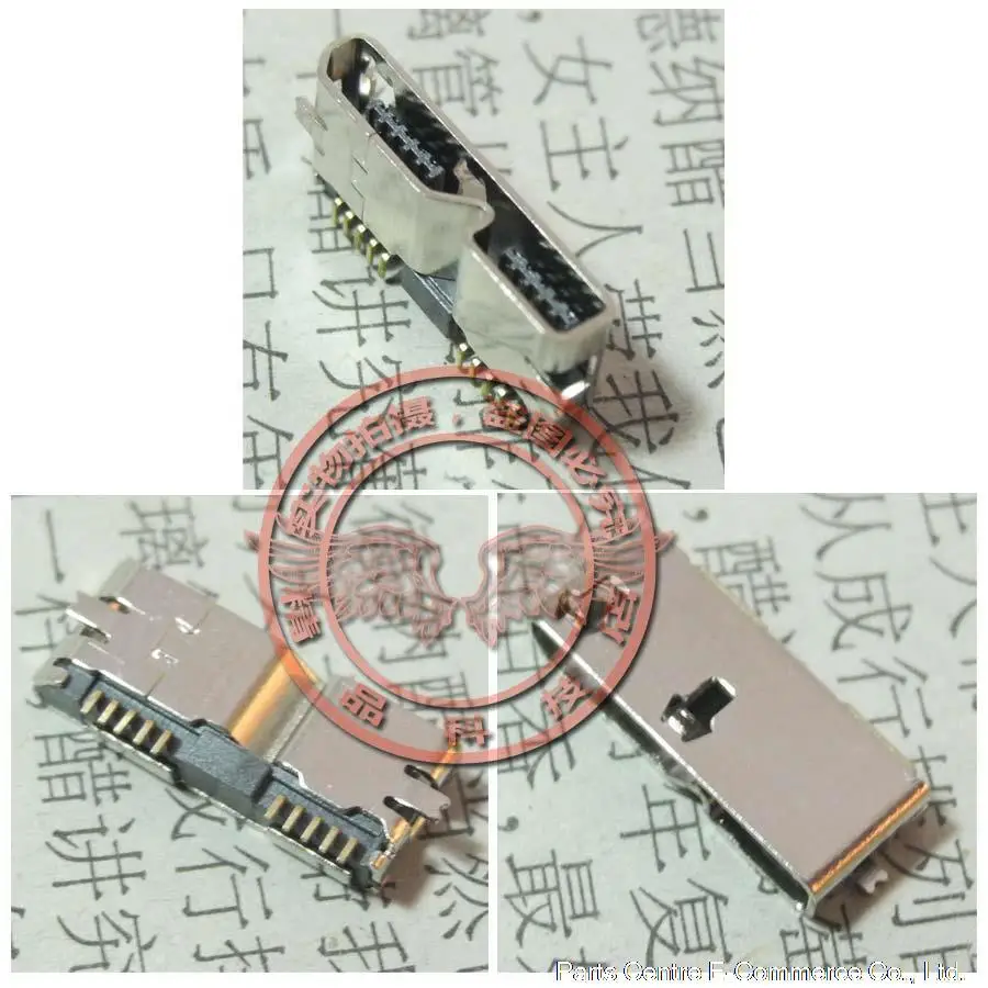 20 piezas Micro 10pin Micro usb 3,0 conector, tipo B conector de ...