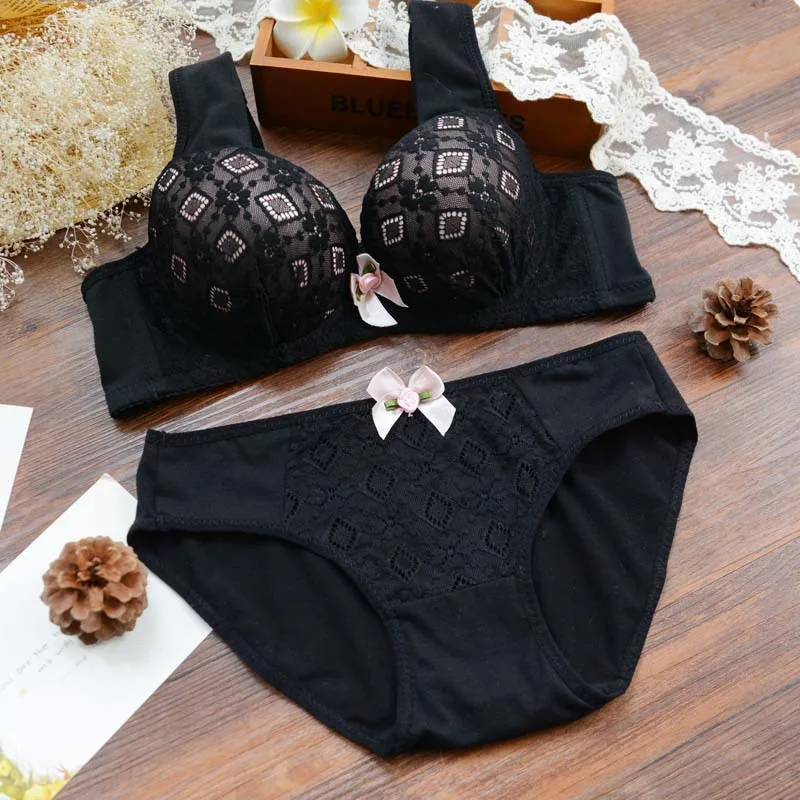 2016 young girl bra set wide straps Girls bra with pants Set for ...