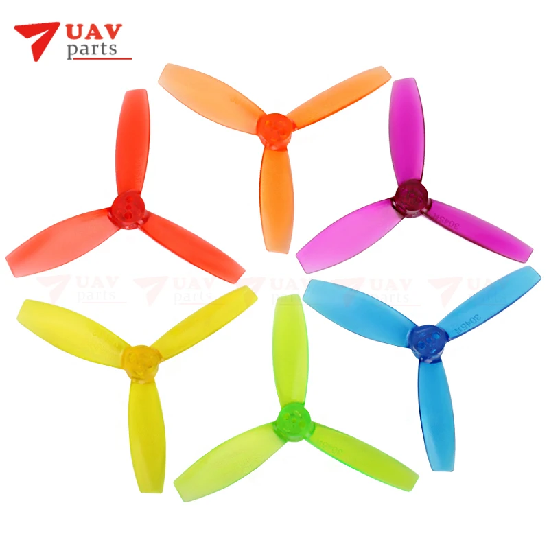 20 pairs DYS XT3045S 3 Inch 3 Hole Propeller Tri blade Plastic Bullnose ...