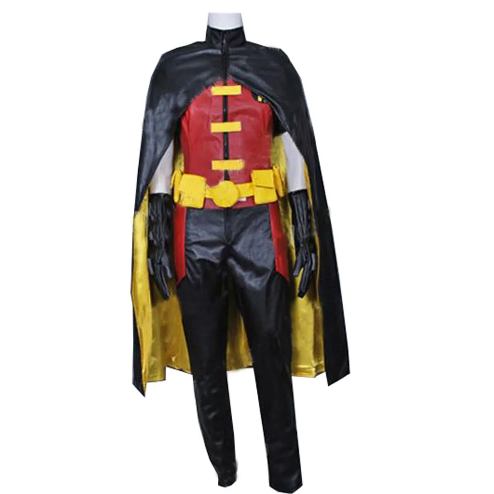 Disfraz de Robin de la justicia para hombre, uniforme con capa negra ...