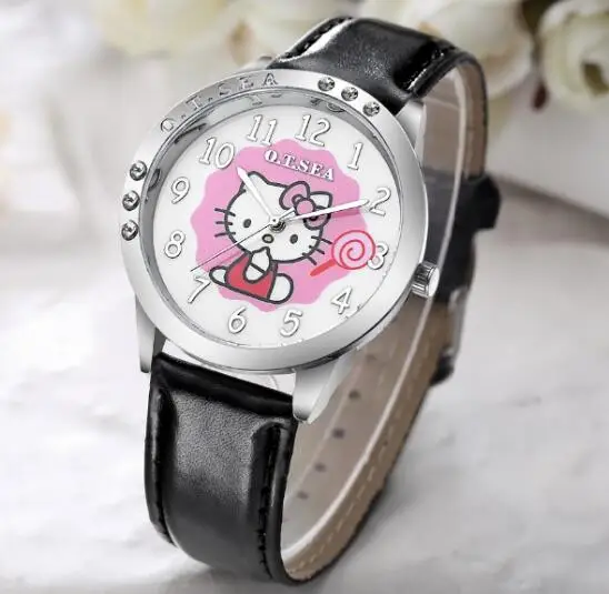 Cute Lovely Fashion Bracelet Hello Kitty Quartz Watch Children Kids ...