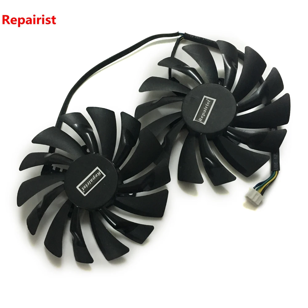 2pcs Set Graphics Cards Fan Rx580 Gpu Vga Cooler For His Rx 580 Xtr