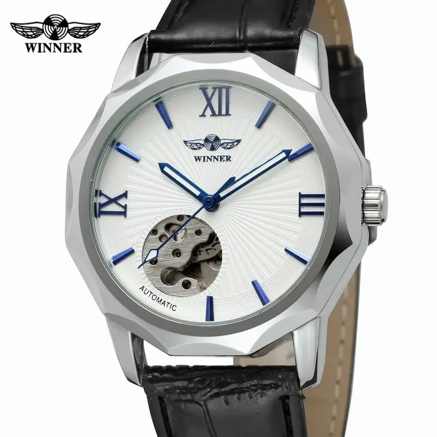 WINNER-Business-Automatic-Watch-for-Men-Fashion-Silver-White-Dial ...