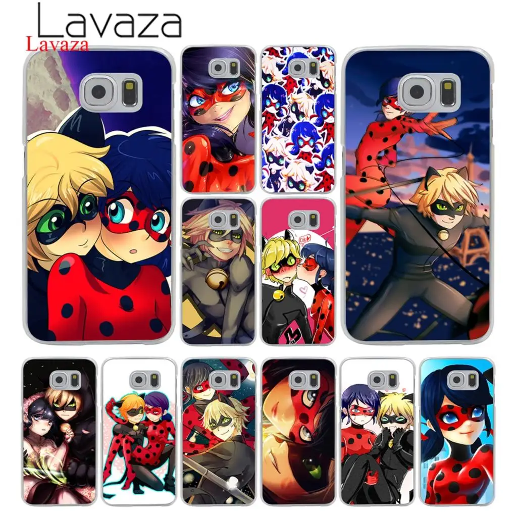 Lavaza Miraculous Ladybug and Chat Noir Hard Transparent Phone Case for ...