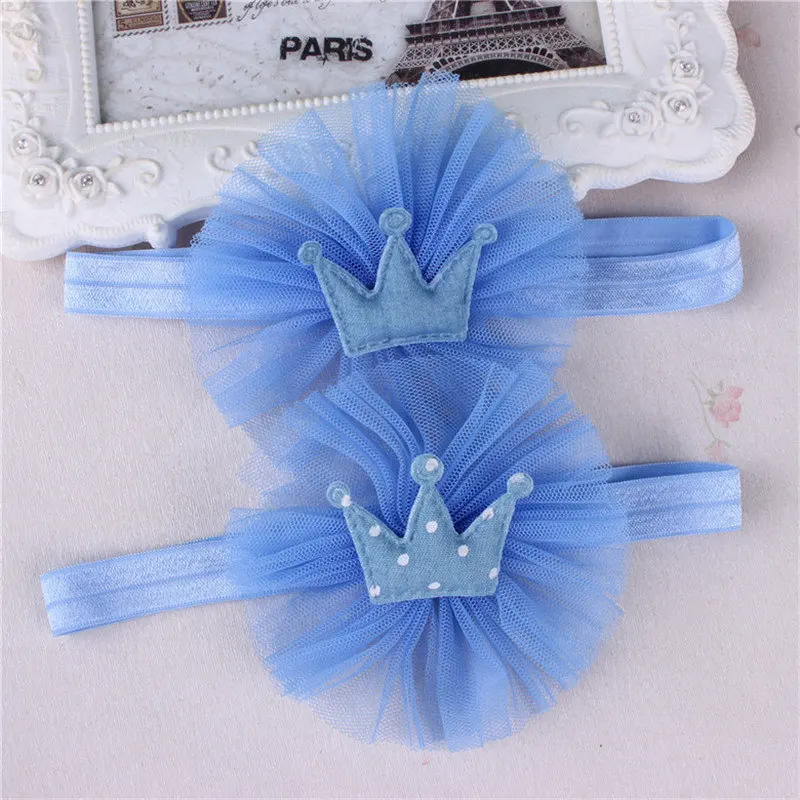 New Cute Children Lace Crown Headband Little Girls Lovely Elastic Hair ...