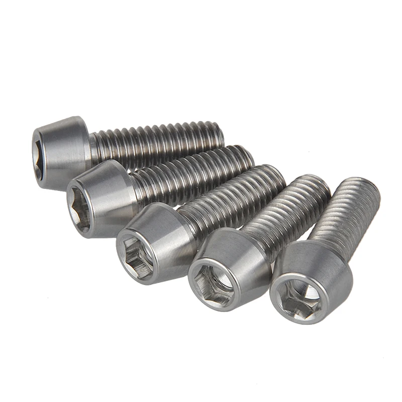 Titanium Ti M6 x 18mm Bolts Taper Head Cycling Bicycle Bike Screw 5pcs ...