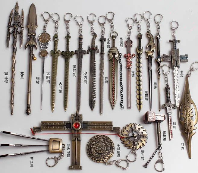 Alloy handmade Chinese weapons Model Pendant Decorative Action Figure ...