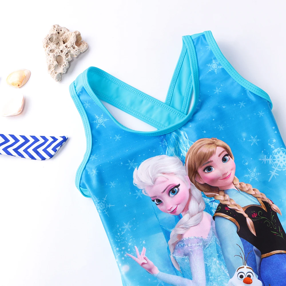 Princess Elsa Anna Bathing Suit Kids Girls Swimwear Bikini Swimsuit