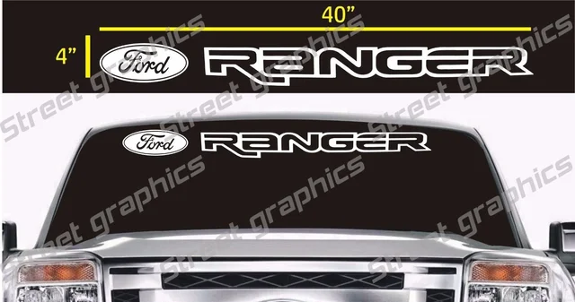 For FORD RANGER WINDSHIELD VINYL DECAL STICKER, BANNER-in Car Stickers ...
