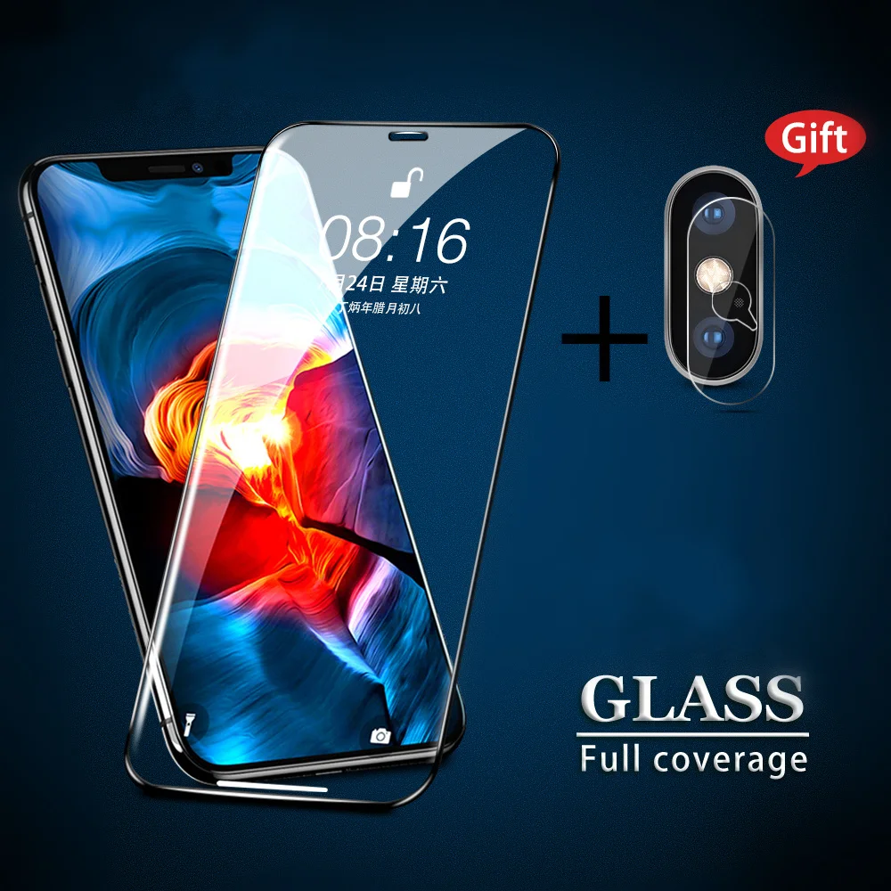 21D Full Curved Phone Screen Protector Tempered Glass For iPhone X 7 6 ...