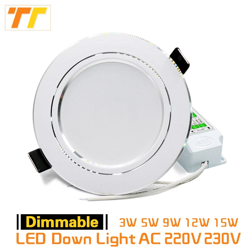 Led Downlight Dimmable 9w 12w 15w 5w 220v 230v Warm White Nature White ...