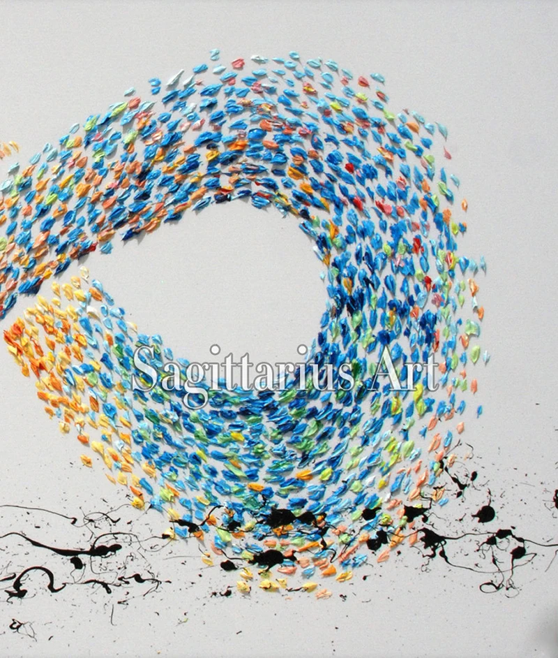 Abstract Painting Infinity Symbol Hand-painted Abstract Oil Painting On ...