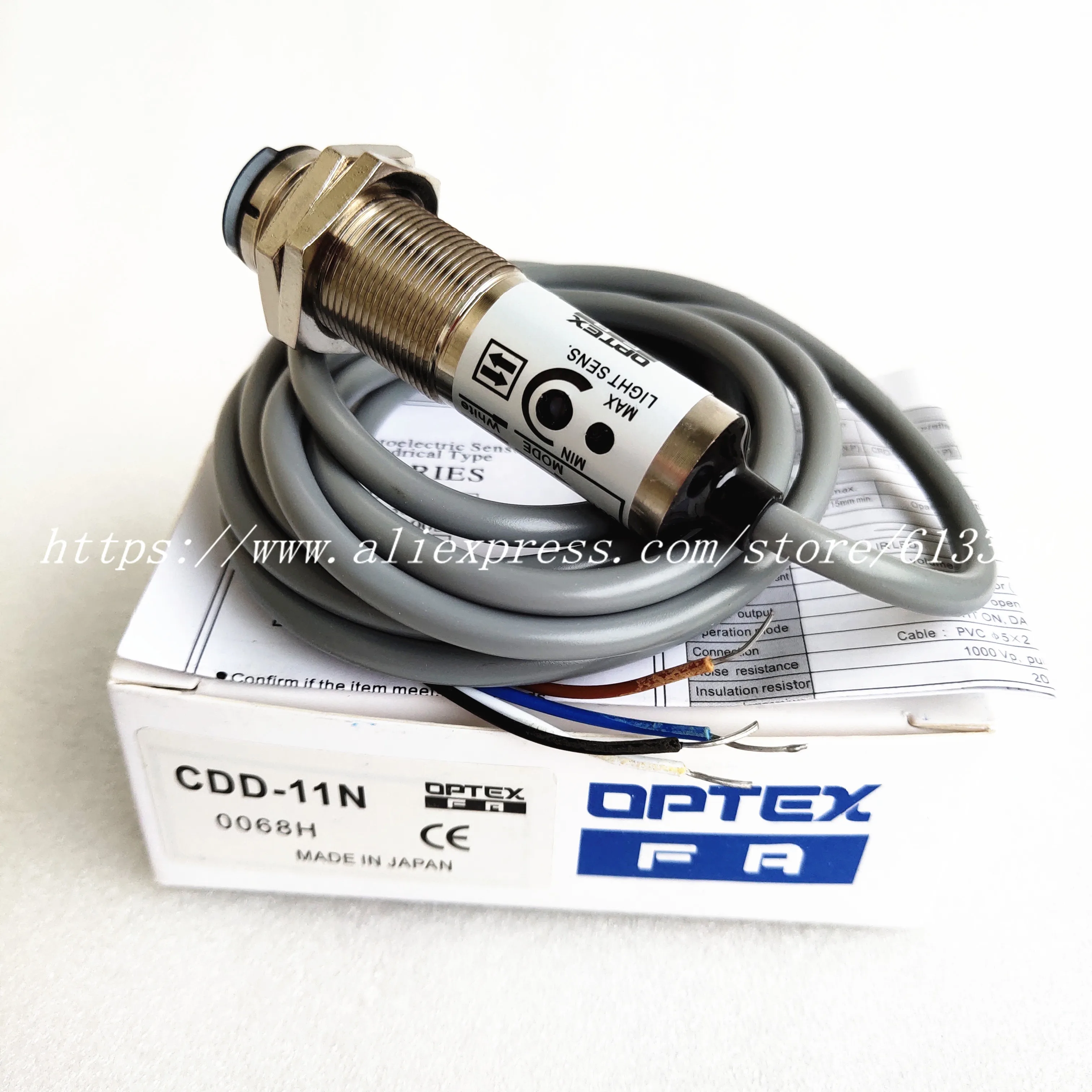 2PCS-CDD-11N-CDD-11P-CDD-40N-OPTEX-NO-NC-M18-Photoelectric-Switch-Sensor.jpg
