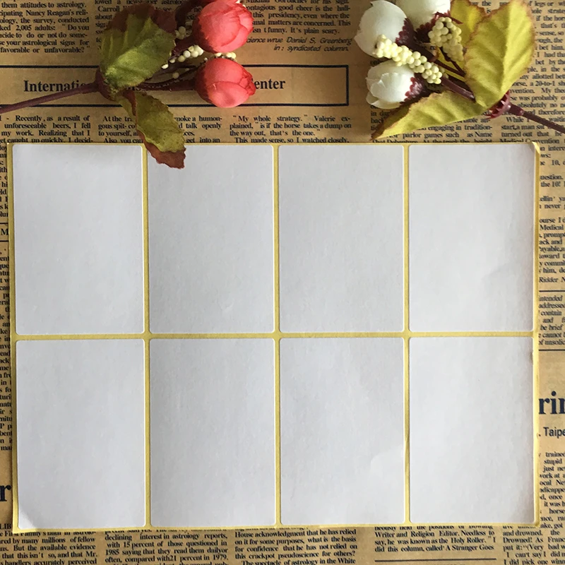 245# size 75x50 mm 16pcs/lot blank sticker sheet self adhesive blank ...