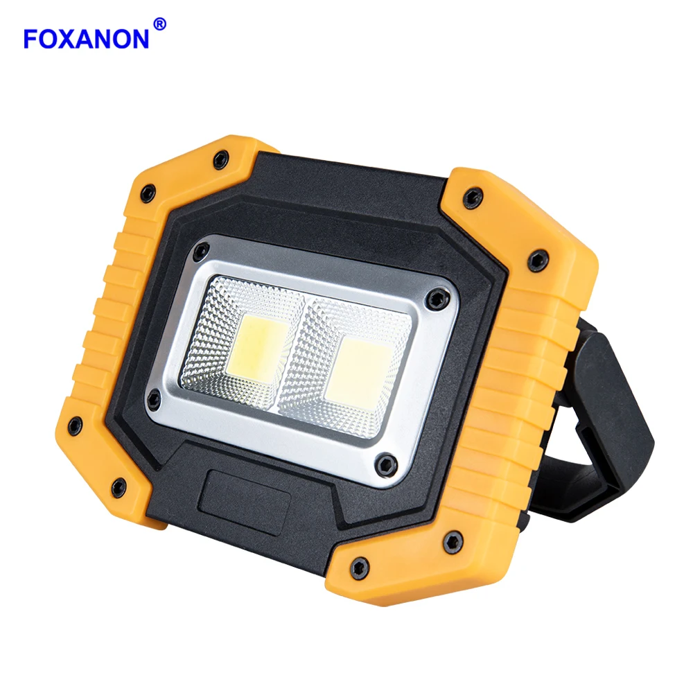 Foxanon Led Portable Spotlight Rechargeable 18650 Battery Led Work ...