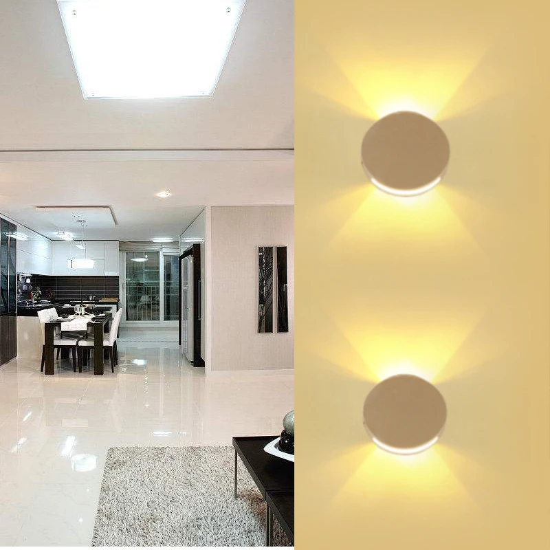 LED indoor wall lamp diameter 6.7cm AC 85 265V 3W wall light for home ...