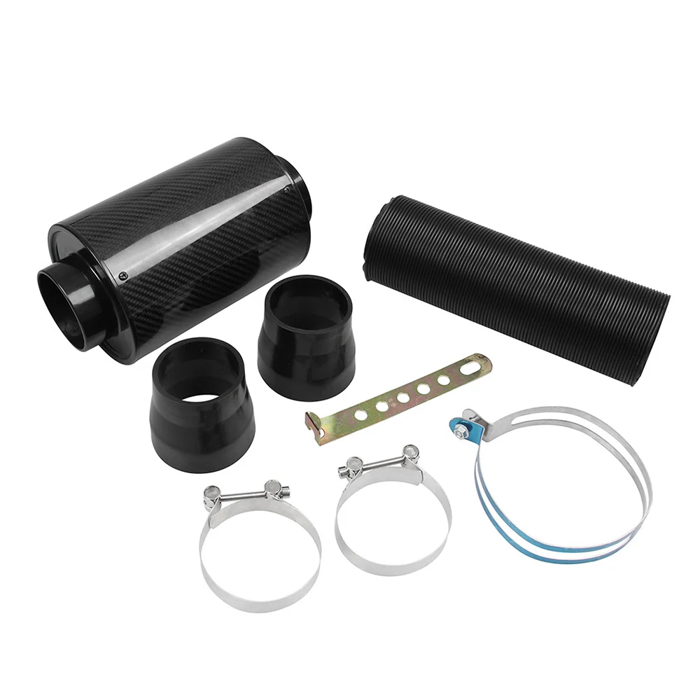 Universal Carbon Fiber Intake Air Filter Cold Air Intake Induction Kit ...